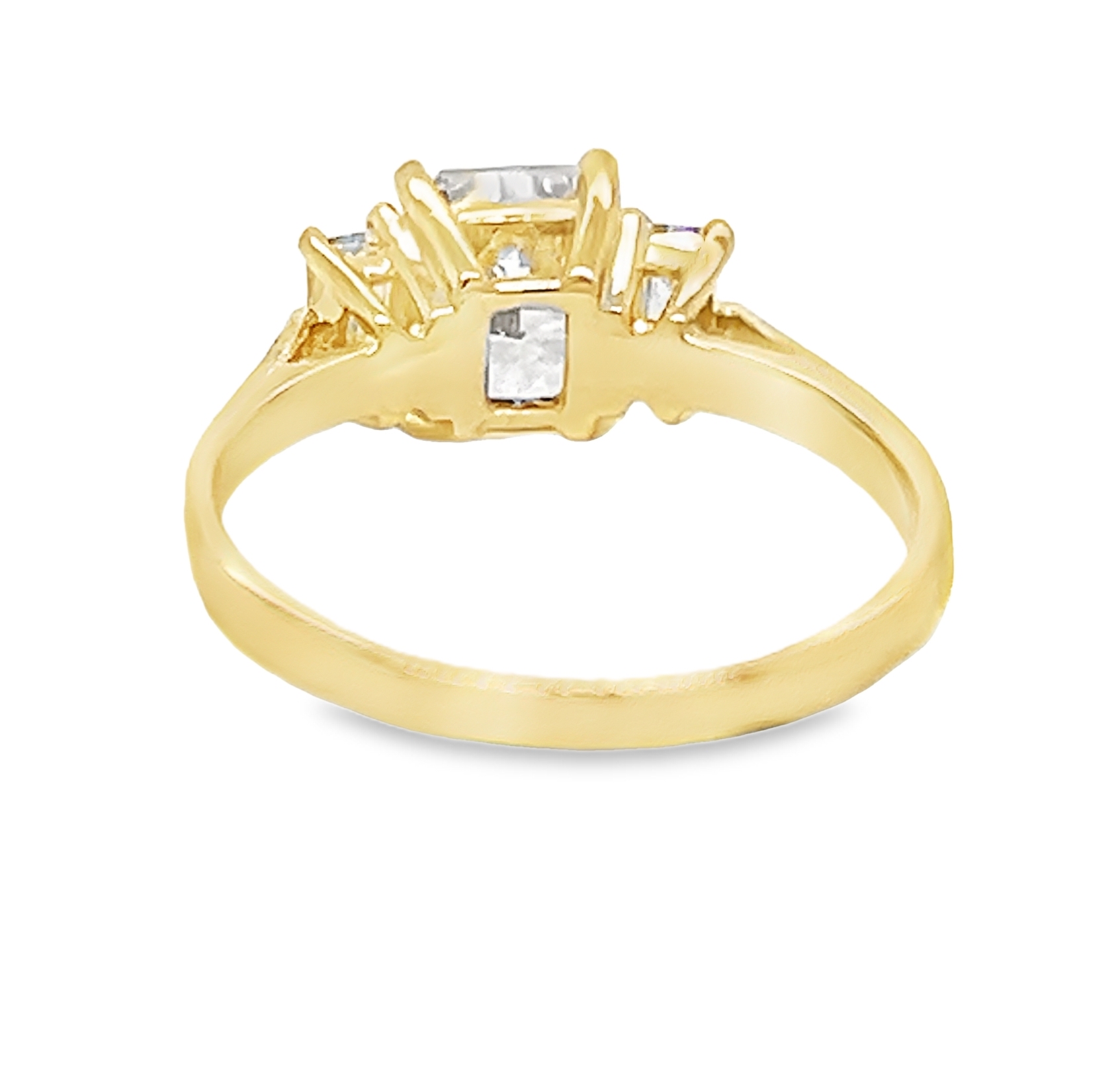 18K Yellow Gold Prong-Set Three-Stone Diamond Ring | Koerbers Fine ...