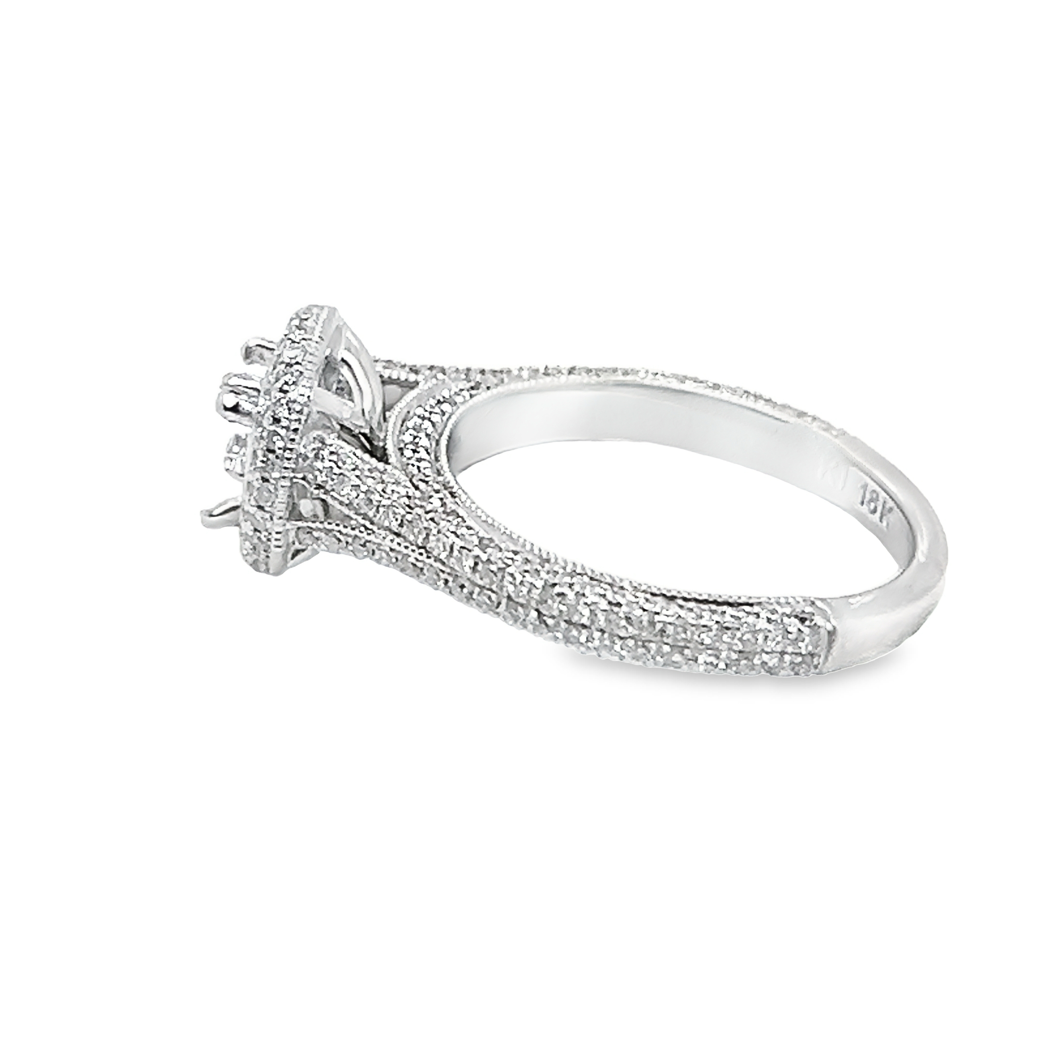 Estate 18K White Gold Elegant Diamond Engagement Ring | Koerbers Fine ...