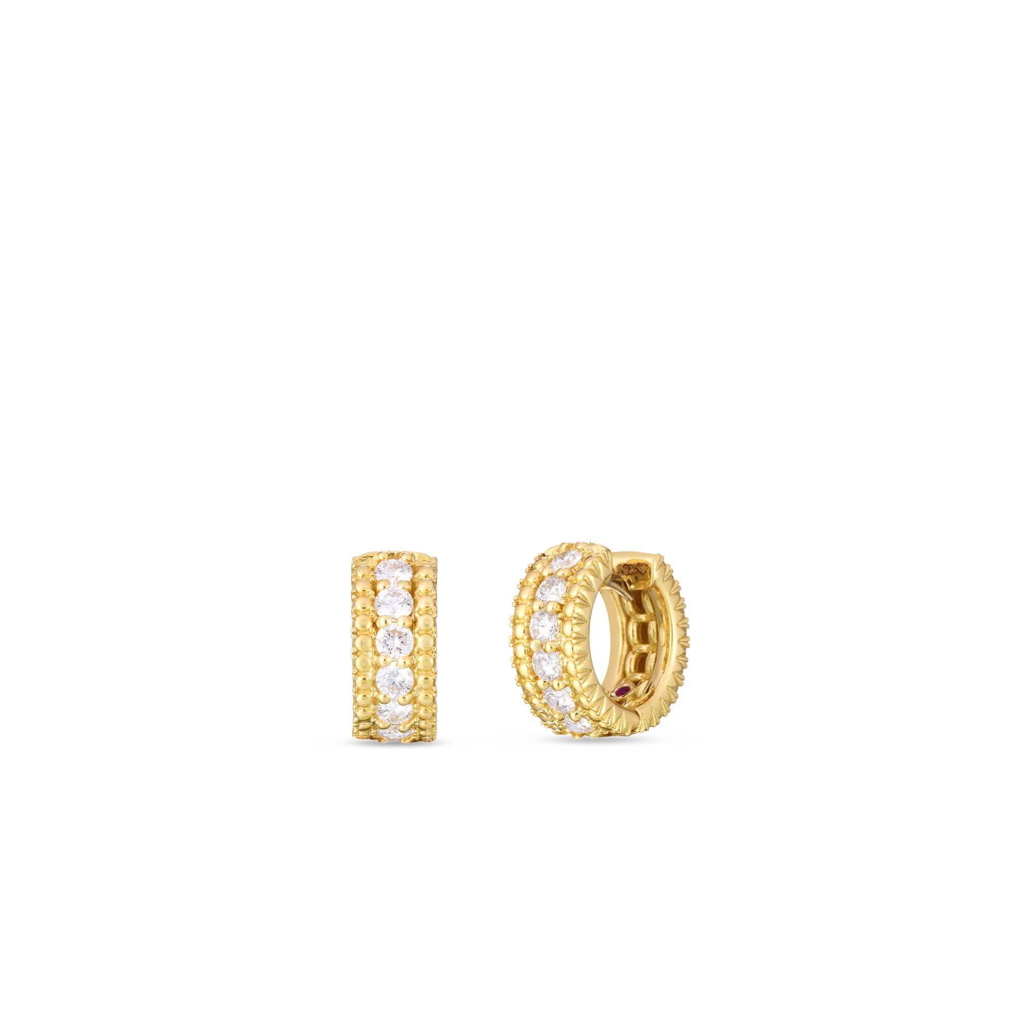 Roberto Coin 18K Siena Huggie Hoop Earrings 002 250 2002714 Kiefer Jewelers Lutz FL