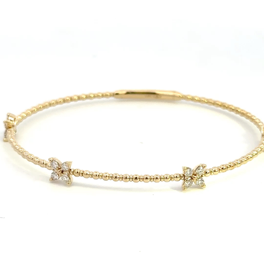 14K and Titanium Wire Diamond Bangle Bracelet | Kiefer Jewelers | Lutz, FL