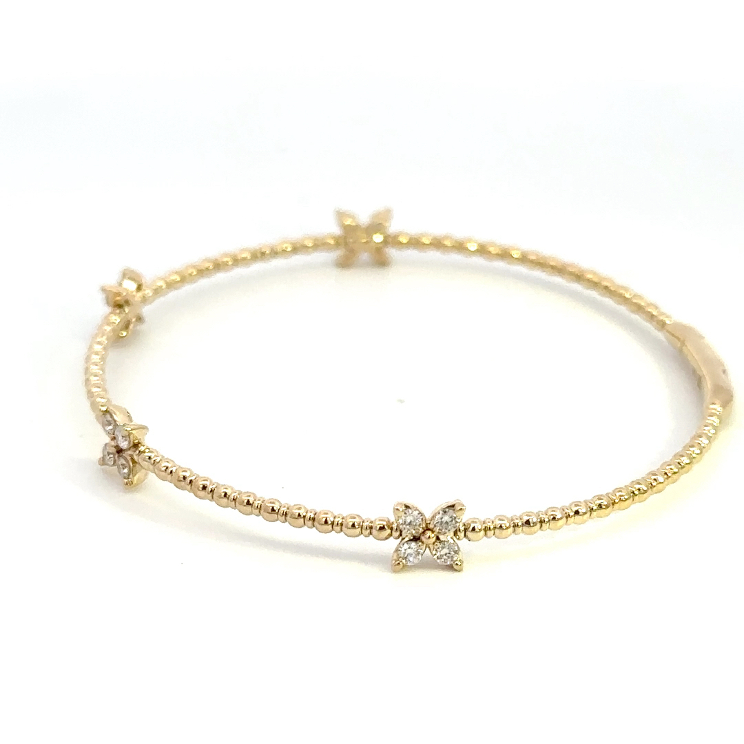 14K and Titanium Wire Diamond Bangle Bracelet | Kiefer Jewelers | Lutz, FL