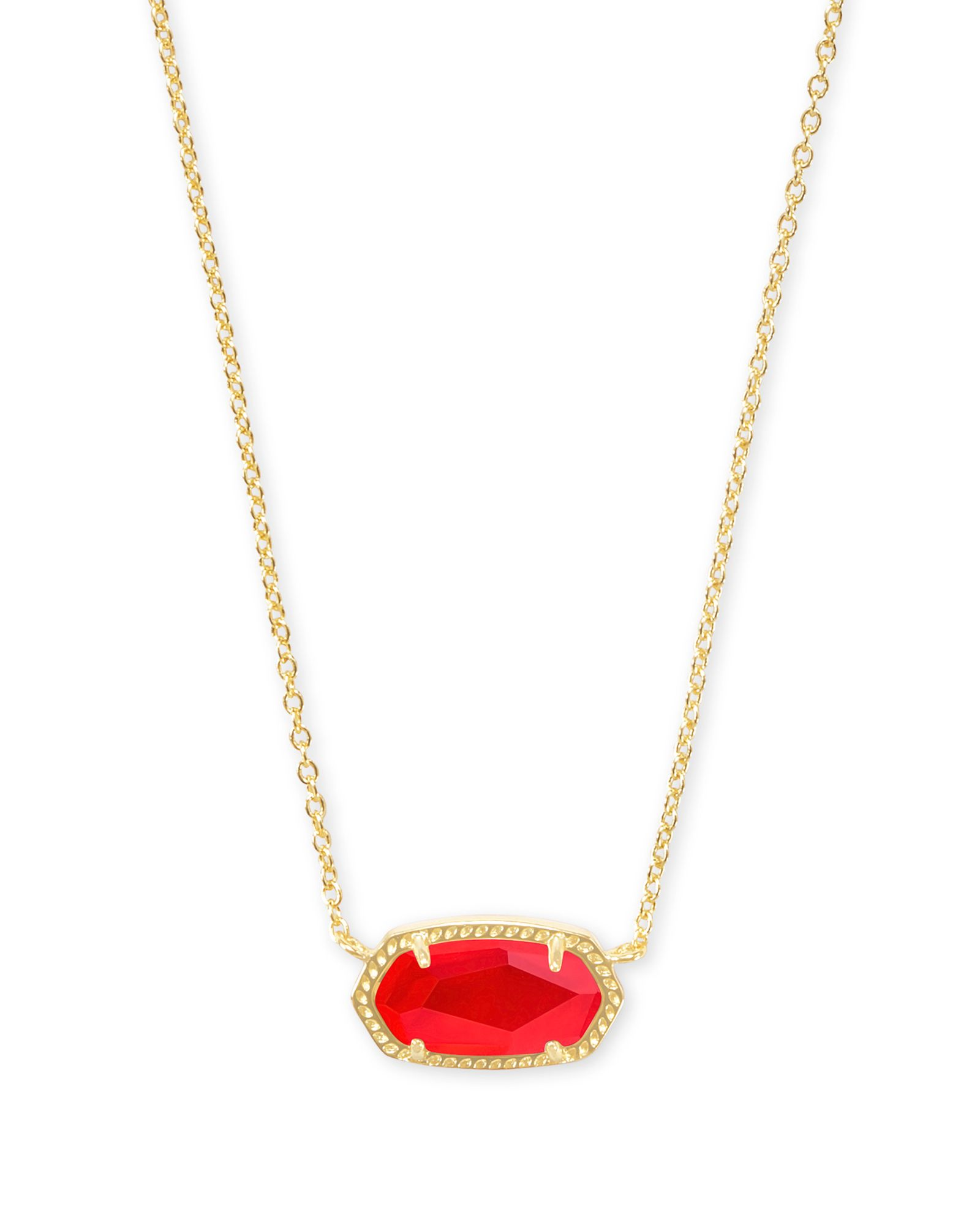 Kendra Scott Elisa Gold Pendant Necklace in Red Illusion Kiefer Jewelers Lutz FL