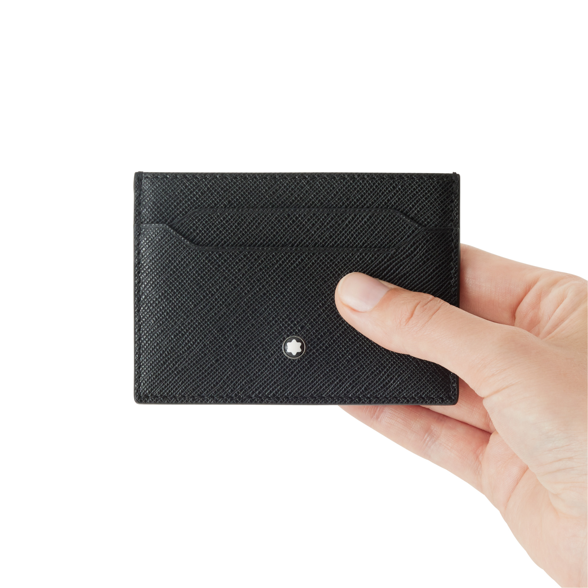 Montblanc Sartorial Pocket Black Leather Pocket Holder 5cc | La Mine d ...