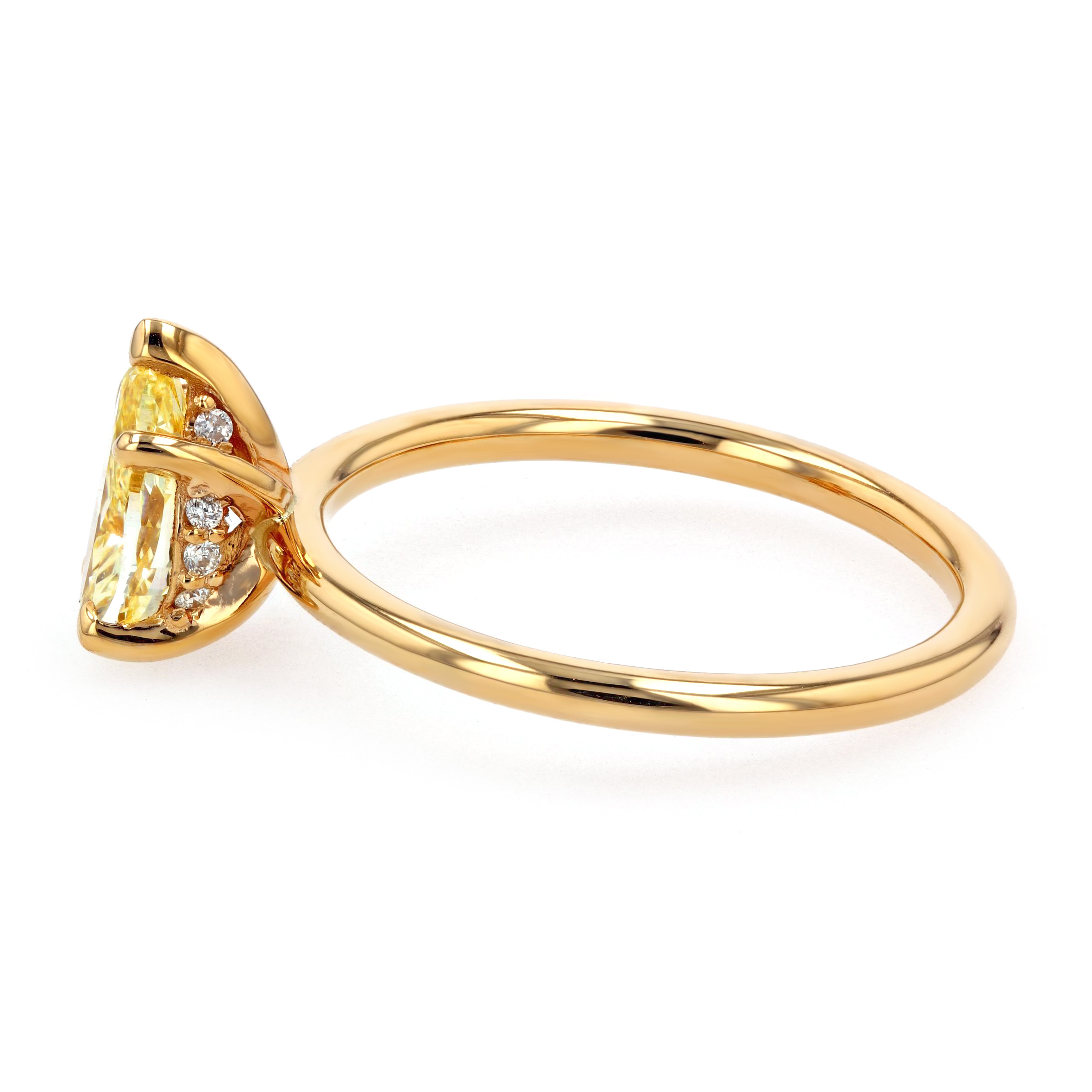 1.25tw Havana Pear Fancy Yellow Diamond Hidden Halo Engageme | La Mine ...