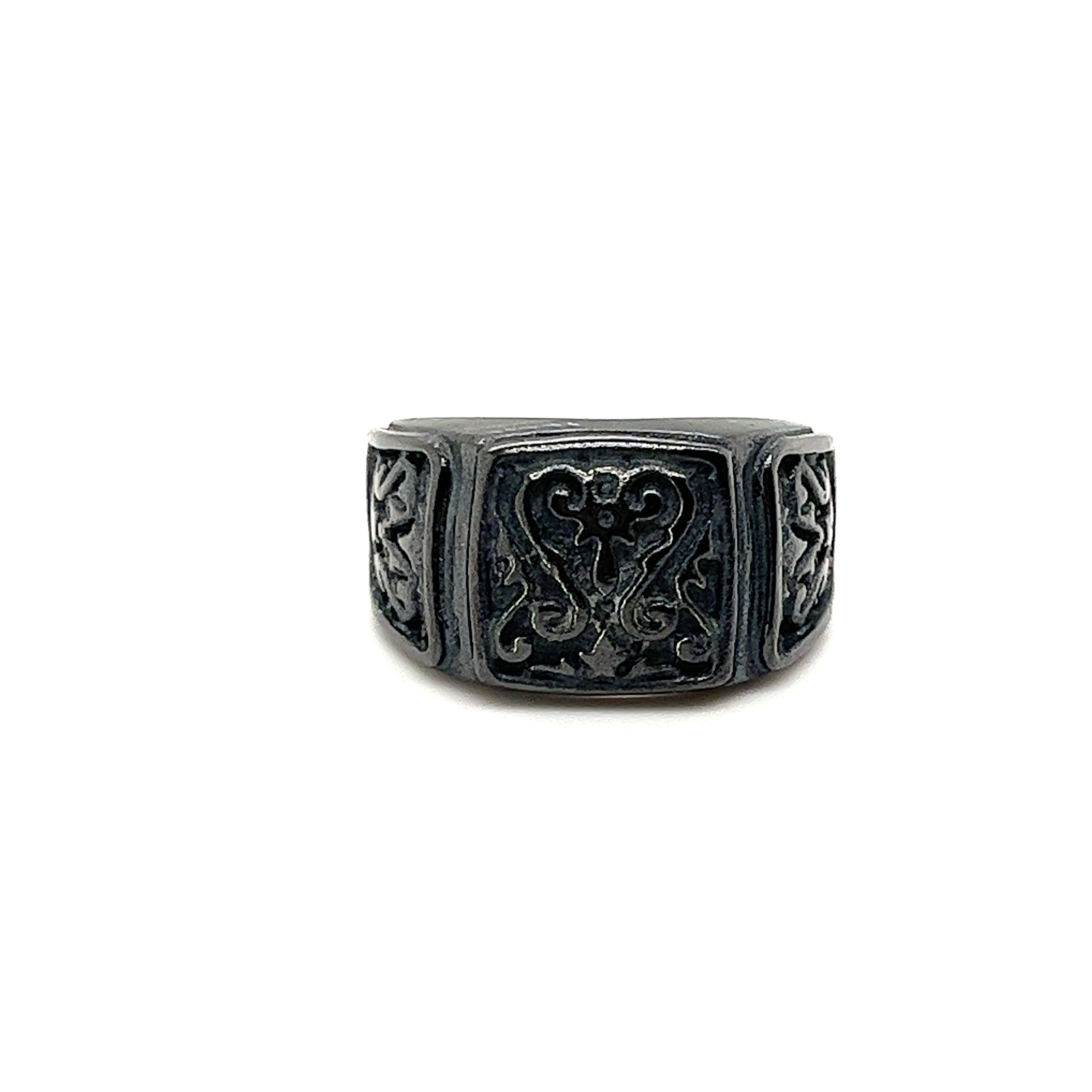 Men's Black Titanium Signet Ring 001-835-2000602 | Lee Ann's Fine ...