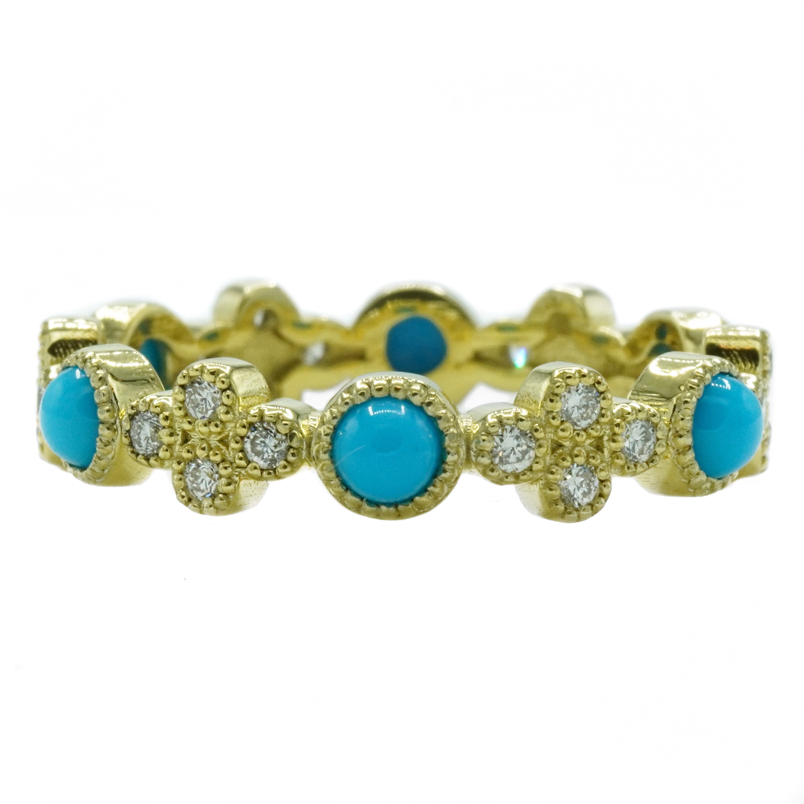 Raymond Mazza Sleeping Beauty Turquoise and Diamond Eternity | Lumina ...