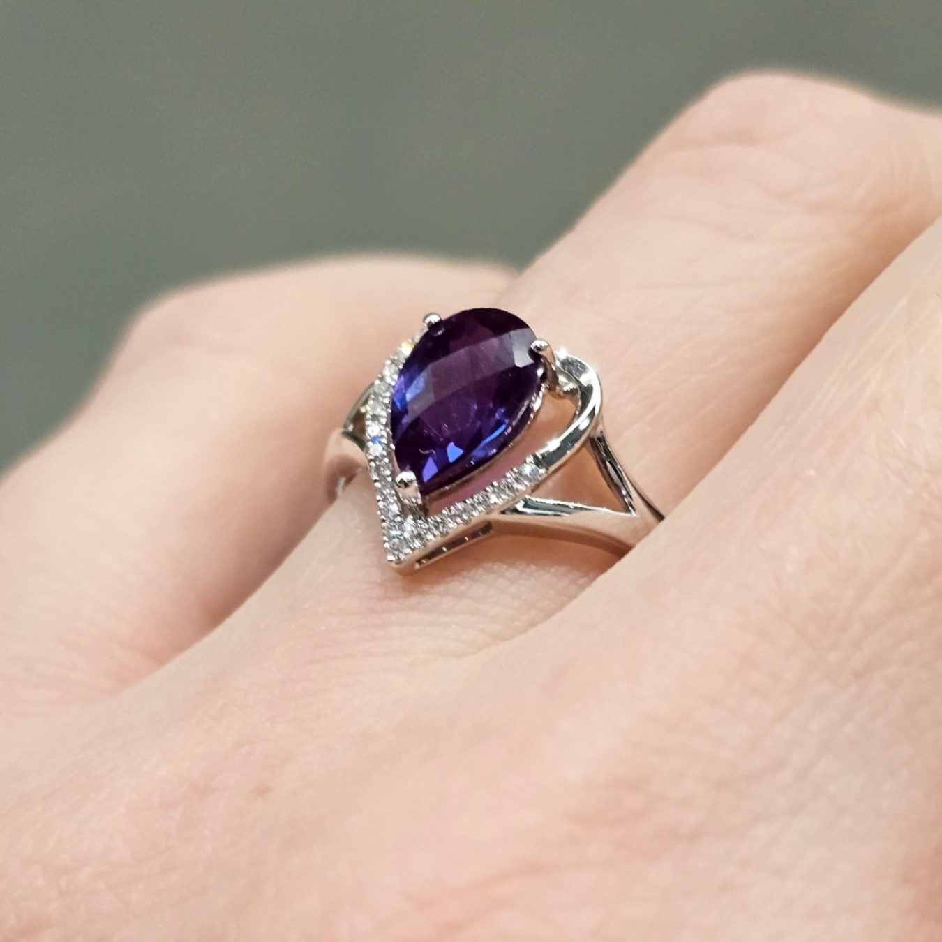 White Gold Created Alexandrite Ring | Mark Jewellers | La Crosse, WI