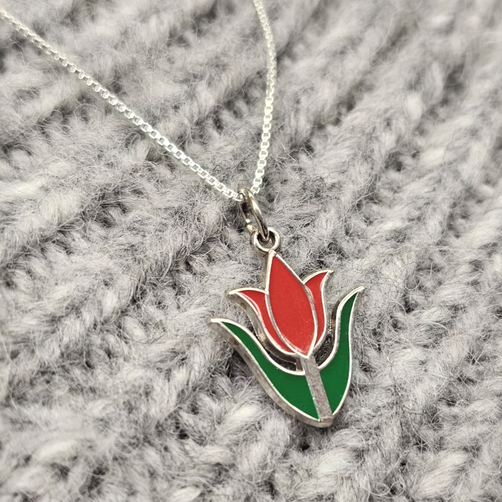 Sterling Painted Tulip Charm | Mark Jewellers | La Crosse, WI