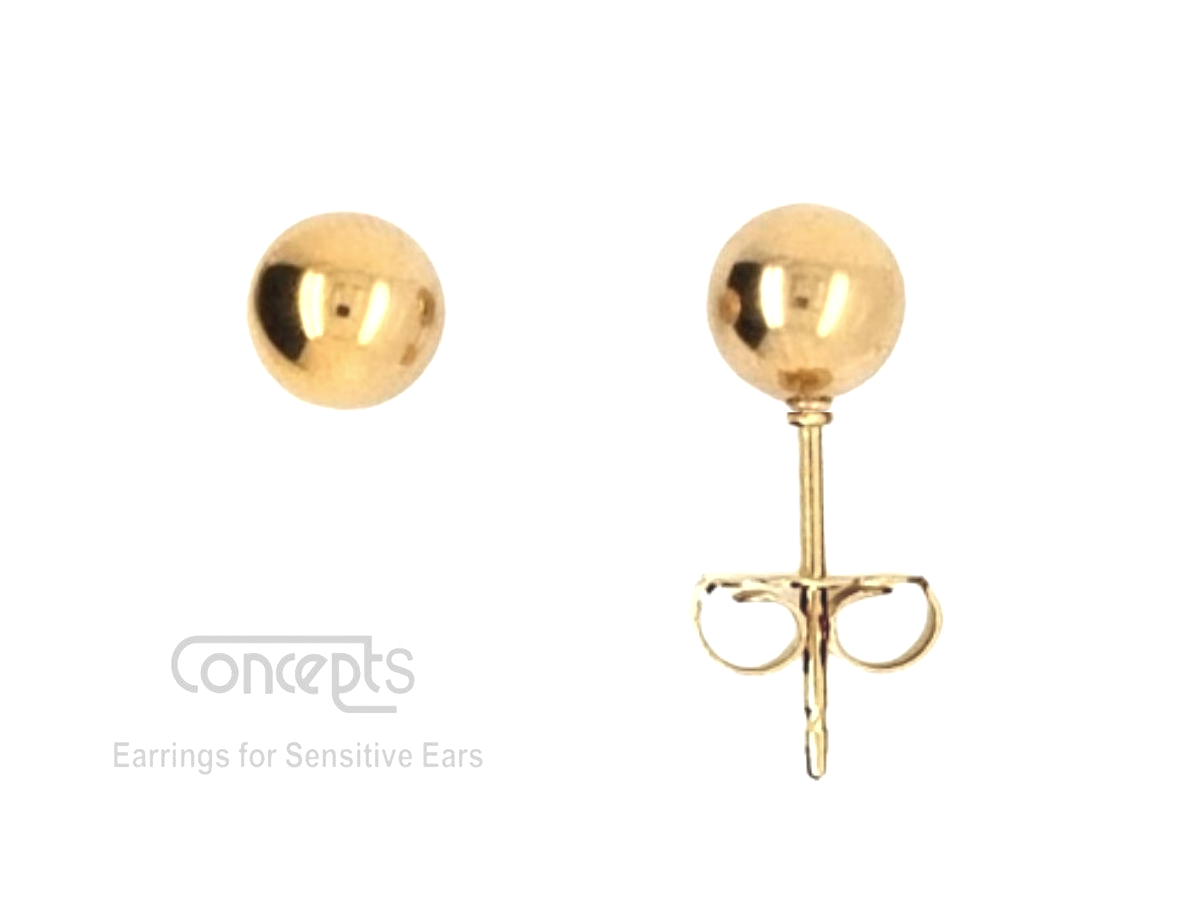 Hypoallergenic gold stud earrings store