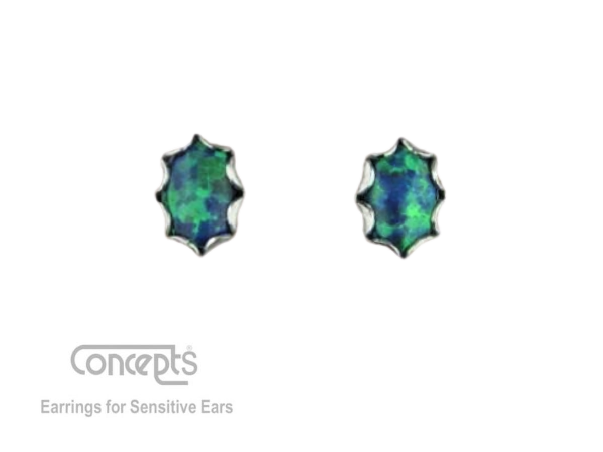 Hypoallergenic Simulated Opal Earrings Mark Jewellers La Crosse WI