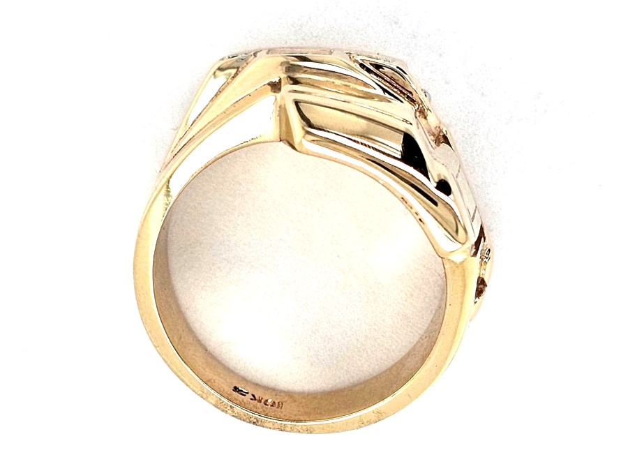 Estate Yellow Gold Diamond Semi Truck Ring | Mark Jewellers | La Crosse, WI
