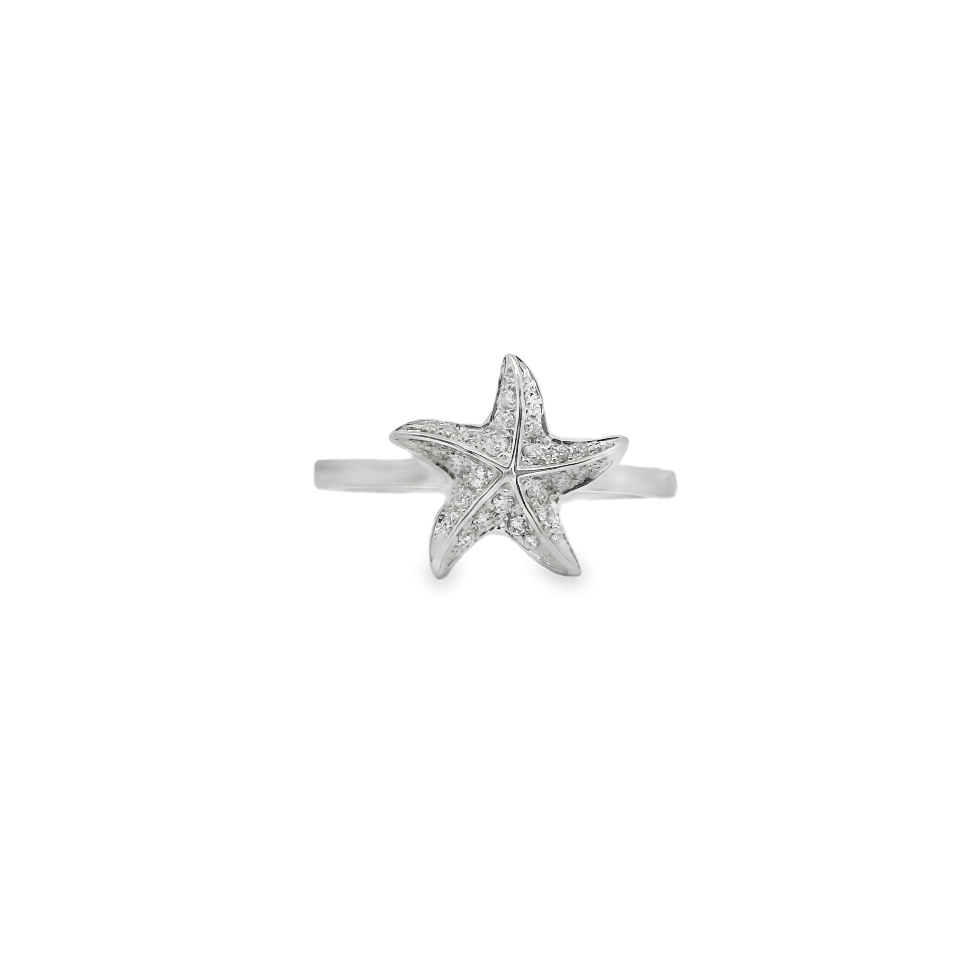 diamond starfish ring