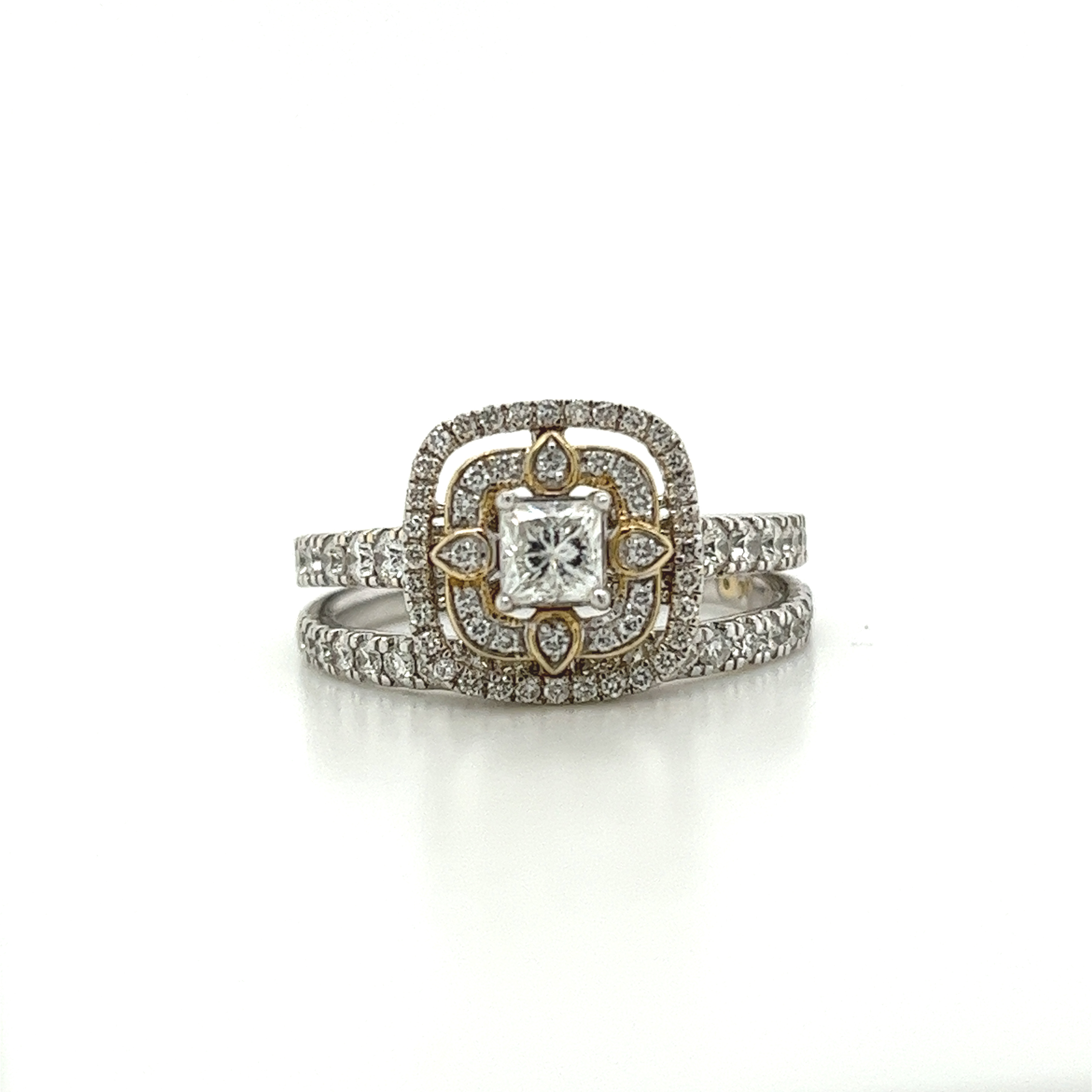 Princess Cut Double Halo Engagement Rings