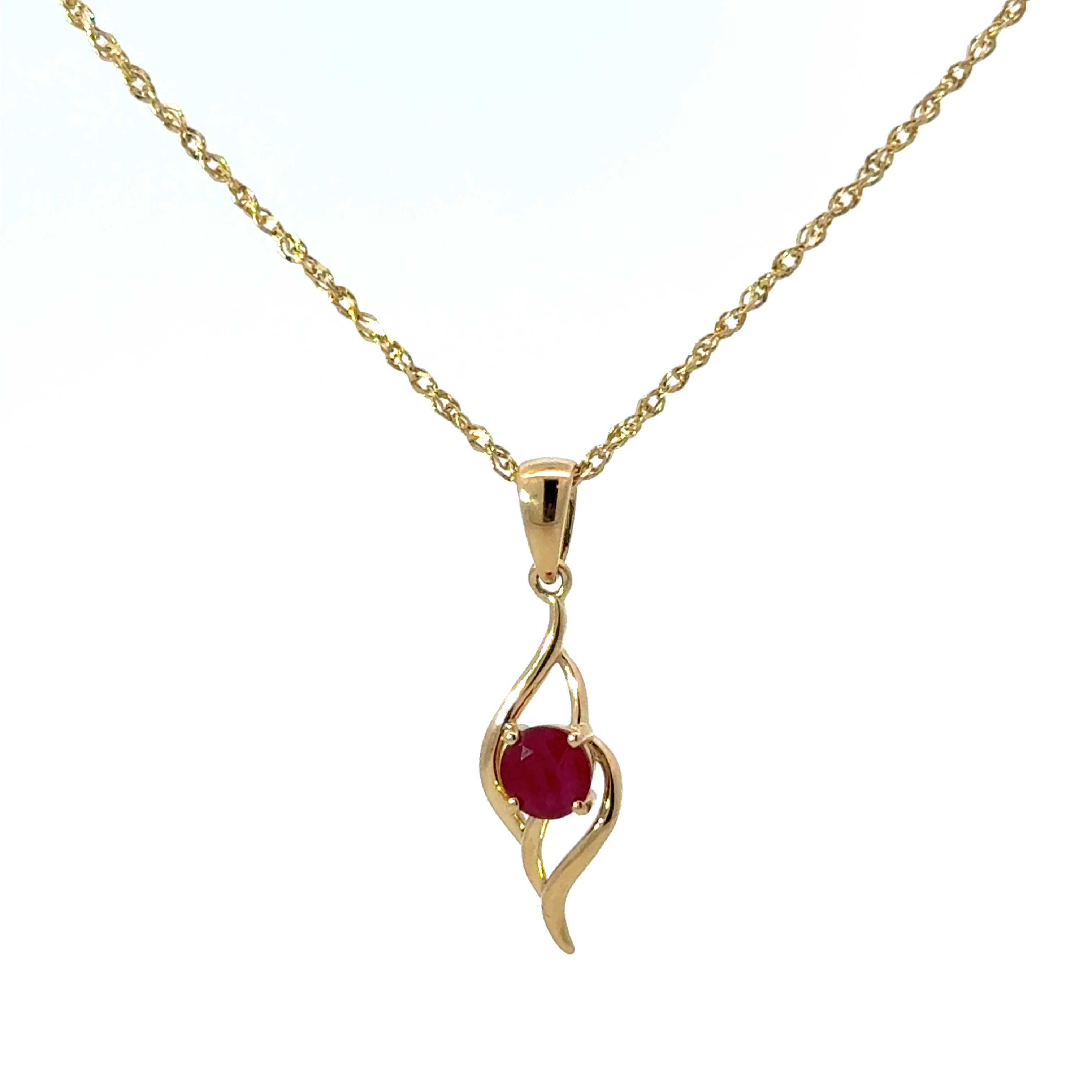 simple ruby necklace