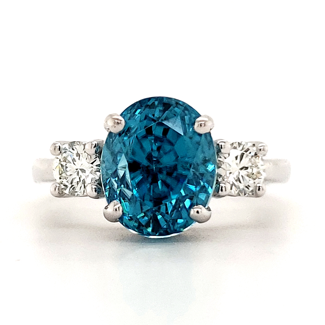 blue zircon ring