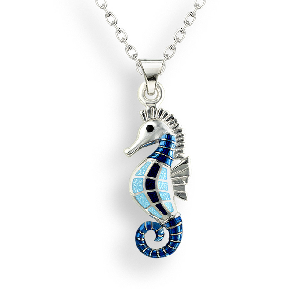 Sterling silver seahorse necklace store