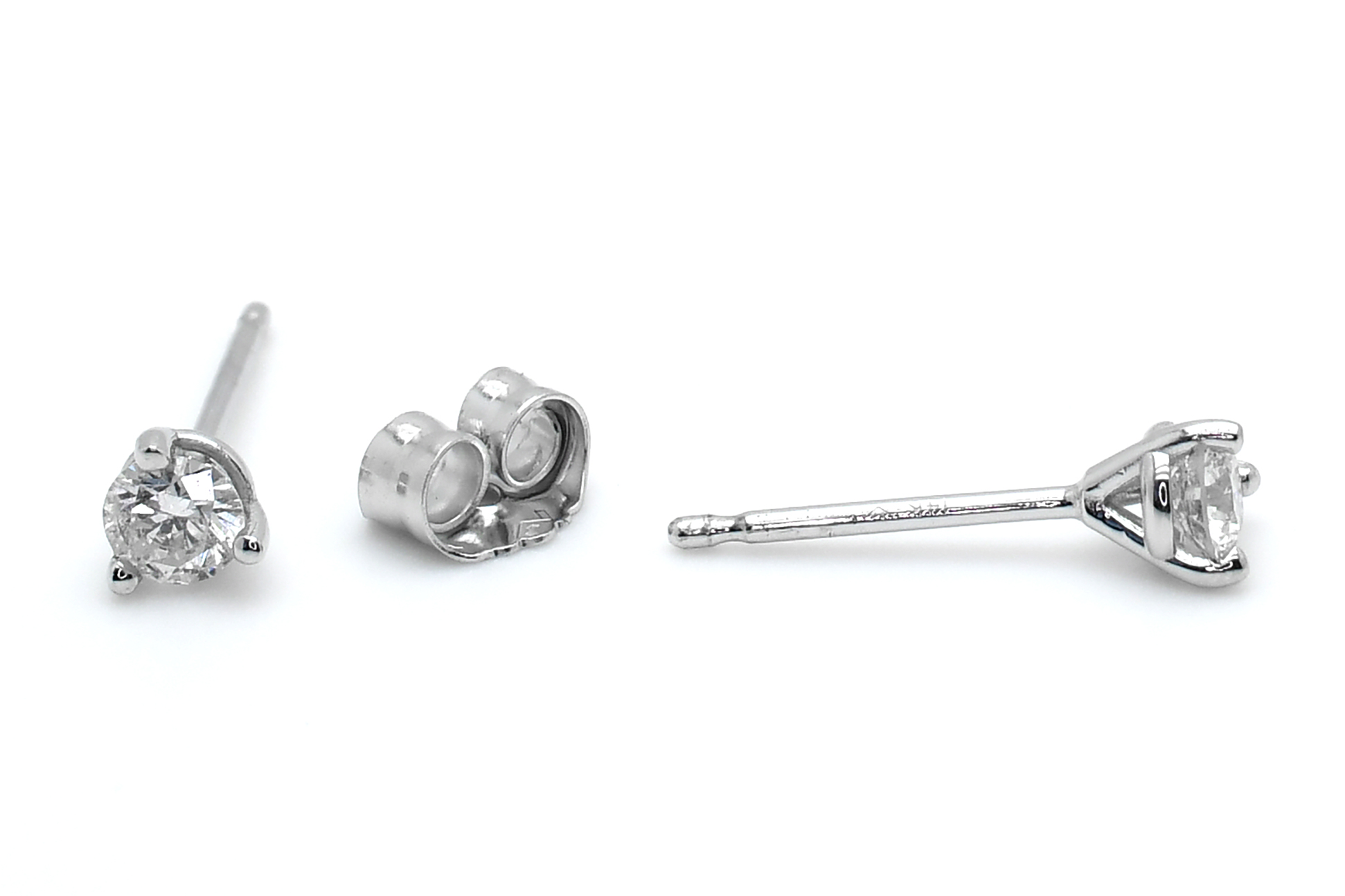 martini setting stud earrings