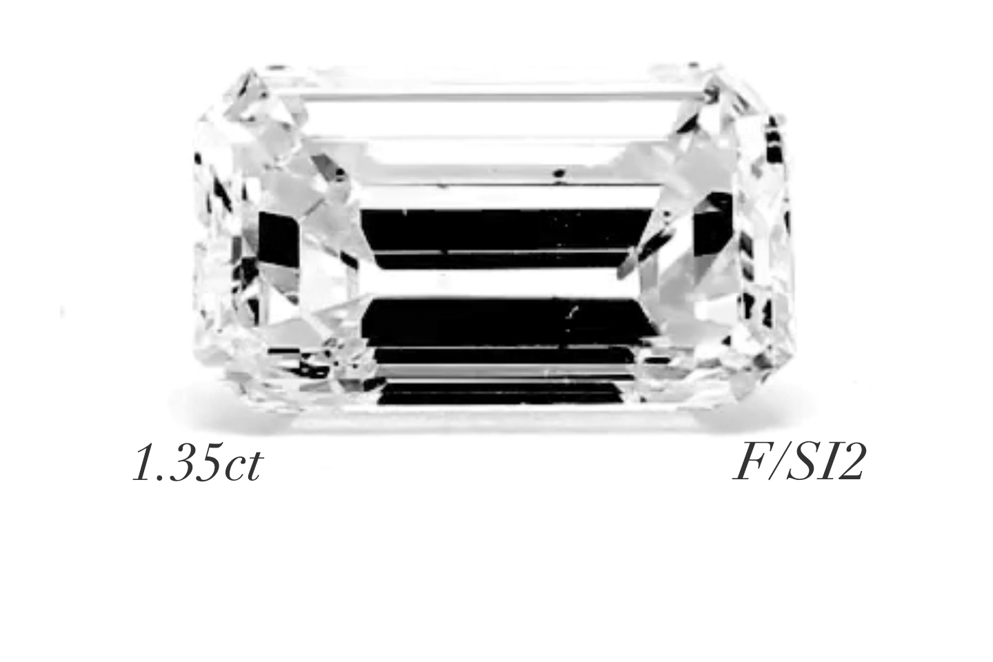 table emerald cut diamond