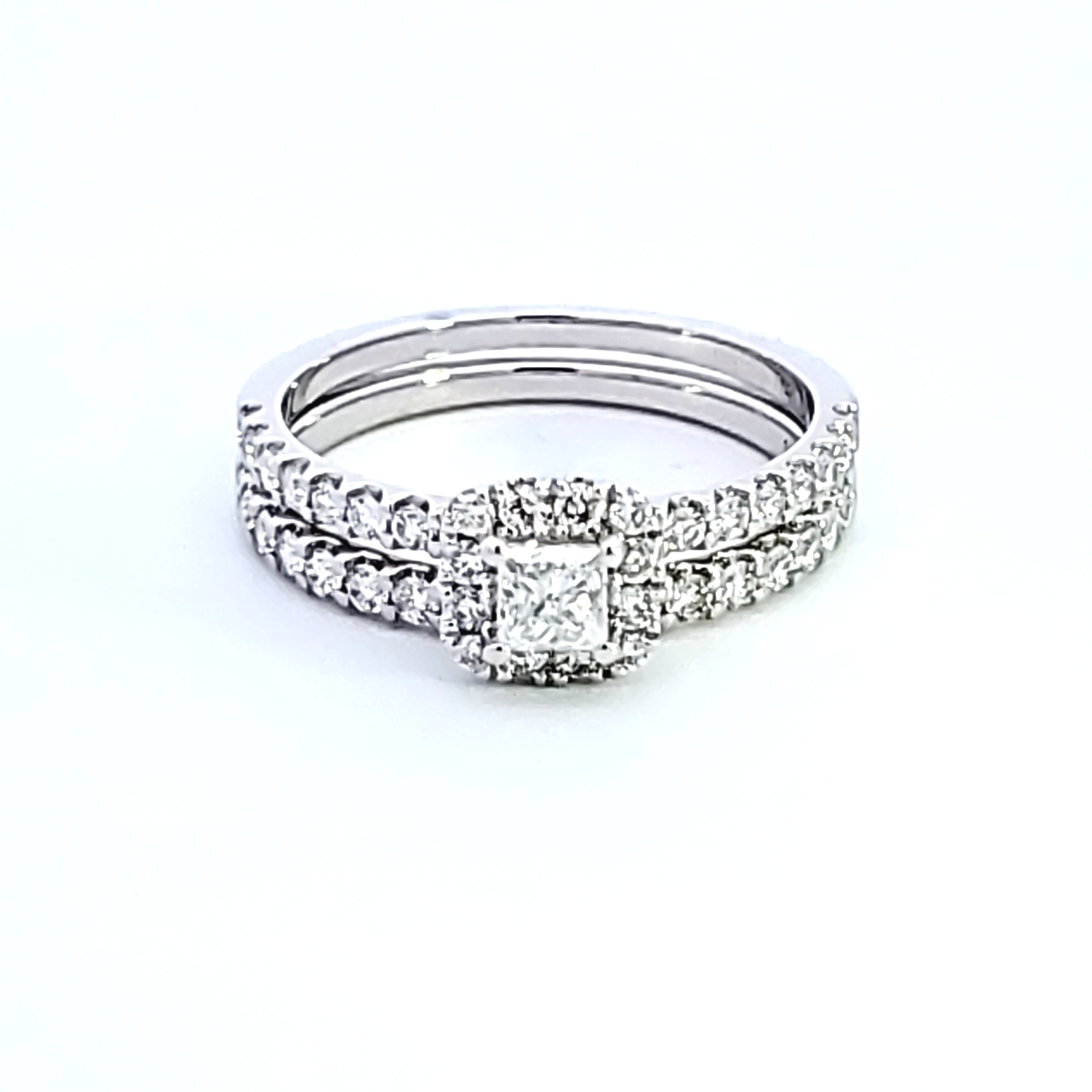 Jewelex 14KW Princess Cut Diamond Wedding Set 001-145-00528 | Ross ...