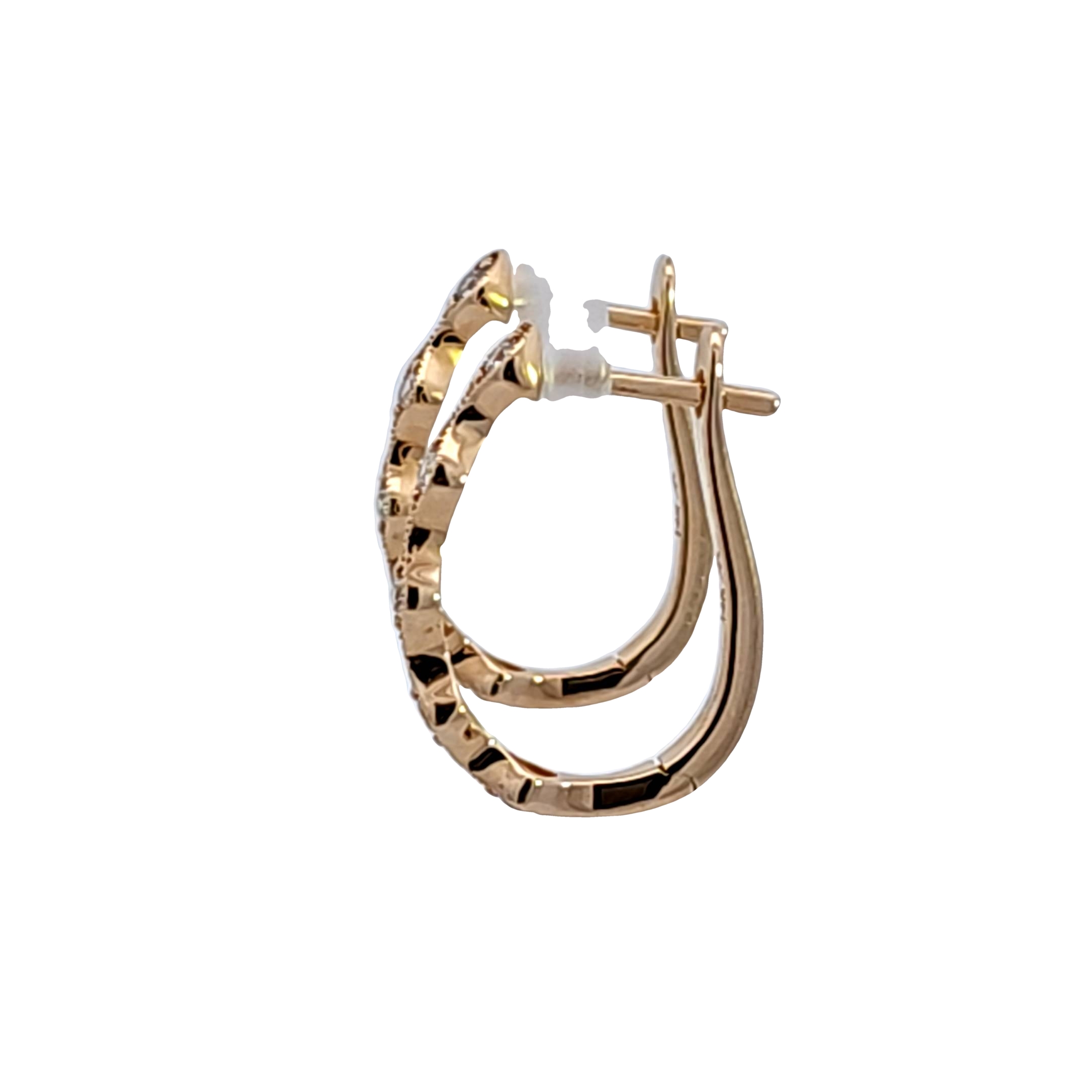 14KY Diamond Hoop Earrings 001-150-10427 14KY Terre Haute | Ross Elliott Jewelers | Terre Haute, IN