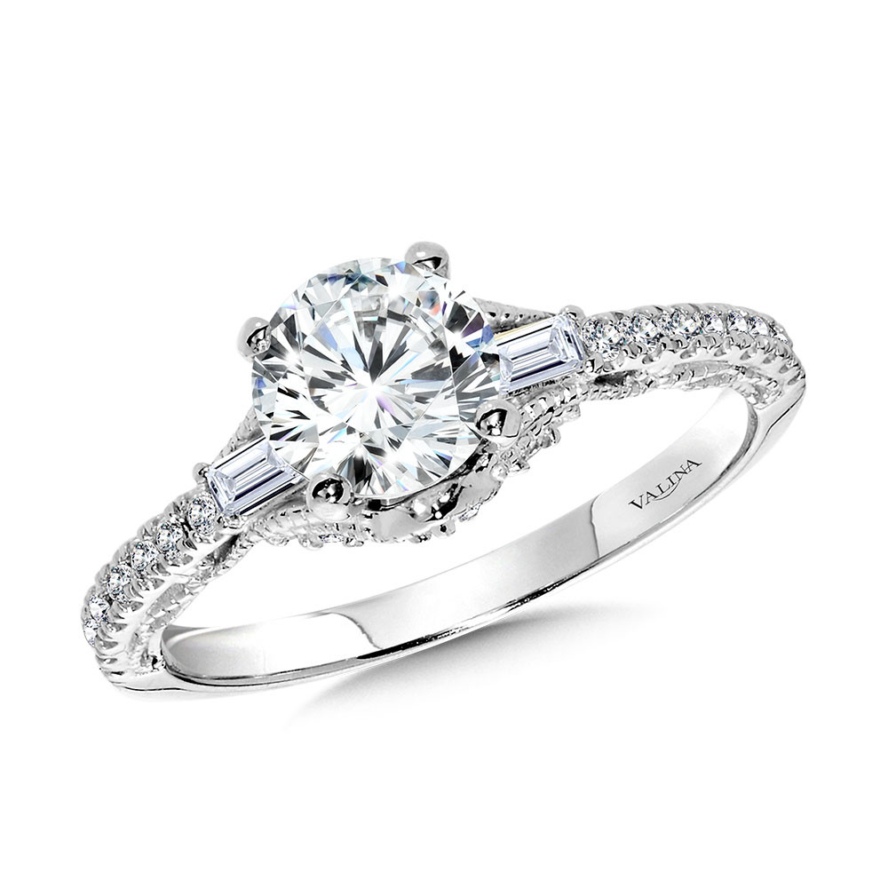 Baguette Vintage Ring 001-140-00737 - Engagement Rings | Sam Dial ...