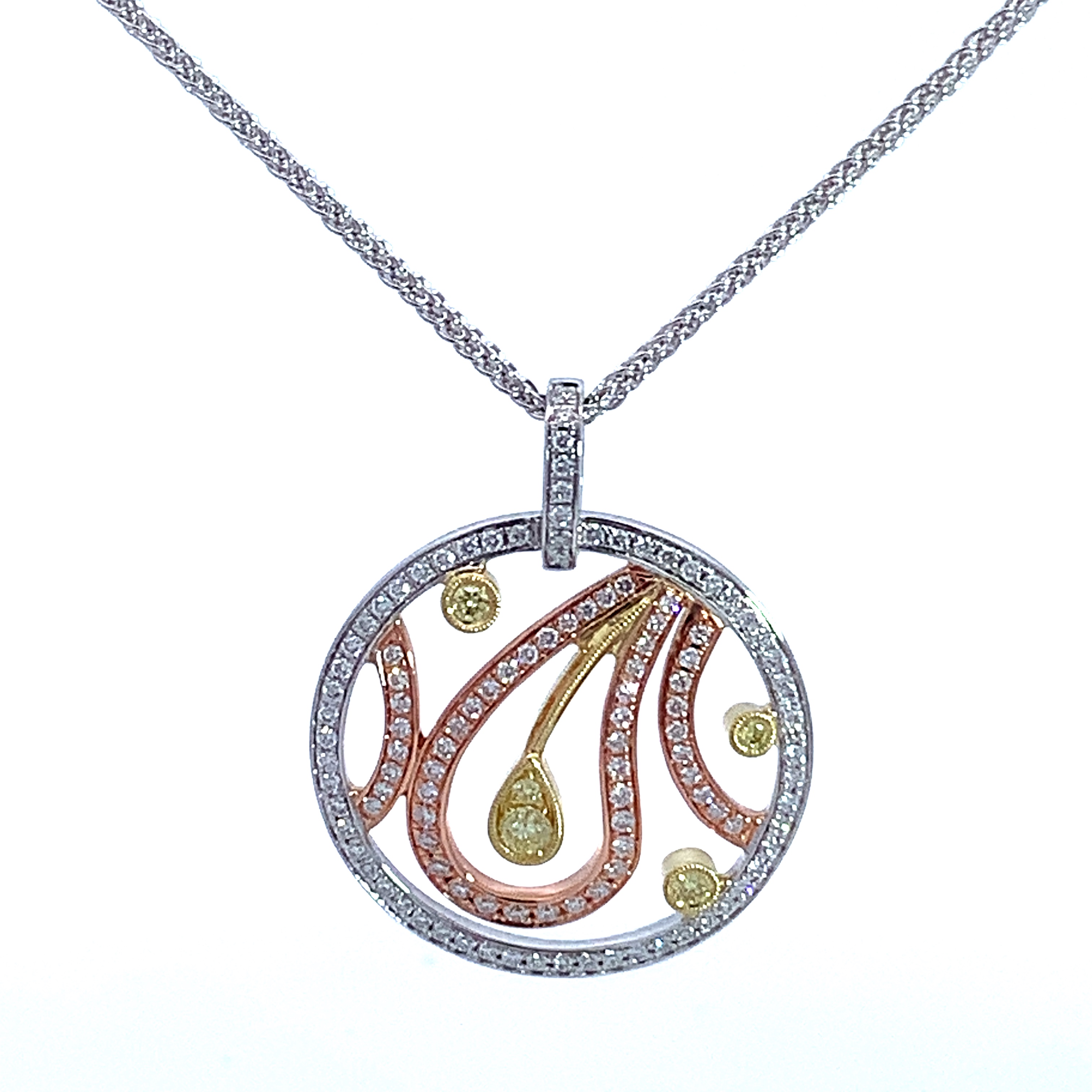 Simon G. Three Stone Open Pendant 001 133 00354 Saxons Fine Jewelers Bend OR