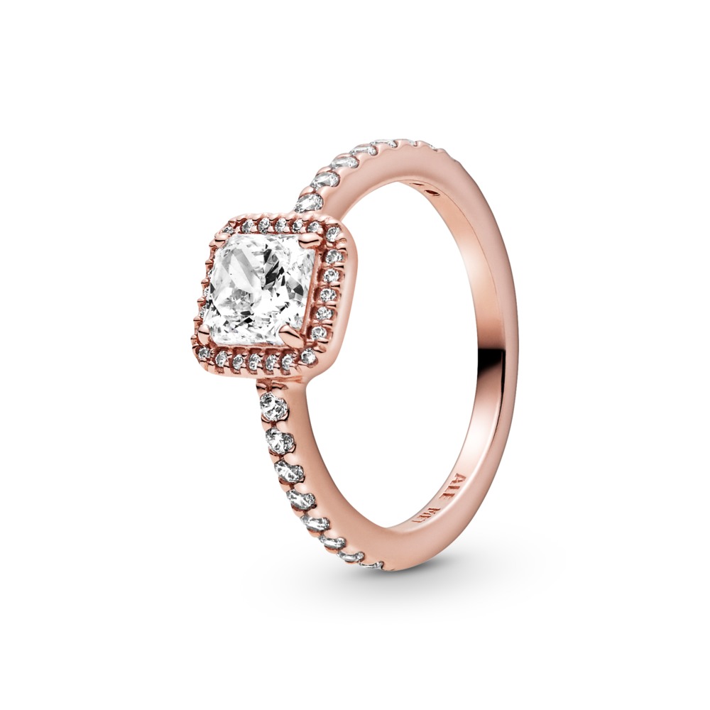 Square Sparkle Halo Ring Size 54 US 7 001 955 14146 Nick T. Arnold Jewelers Owensboro KY