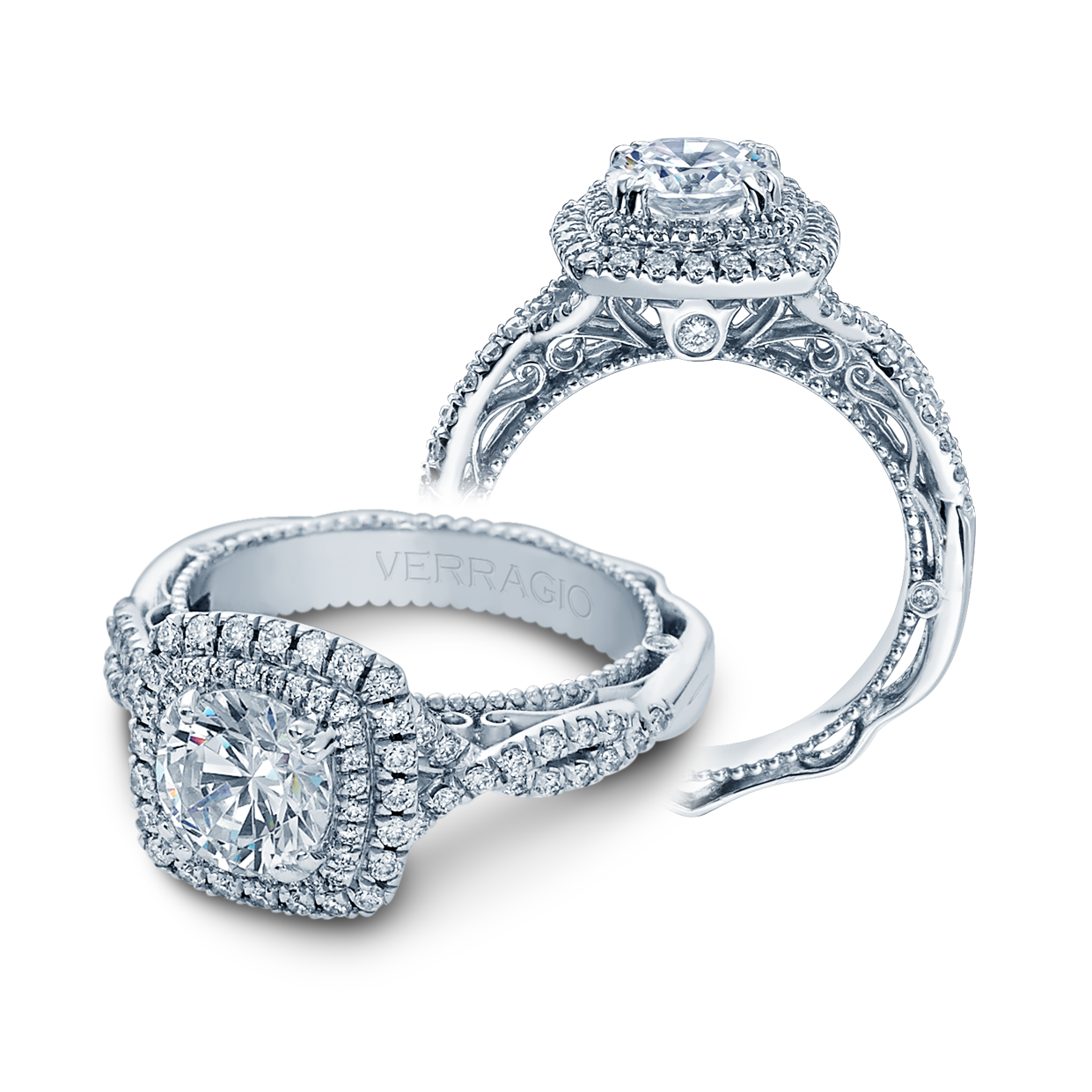 Verragio Cushion Cut Engagement Rings