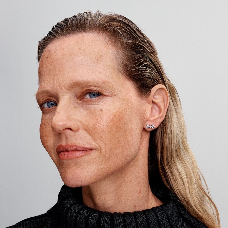 PANDORA 293506C01 Sparkling Bow Stud Earrings 001-901-44263 | Taylors ...