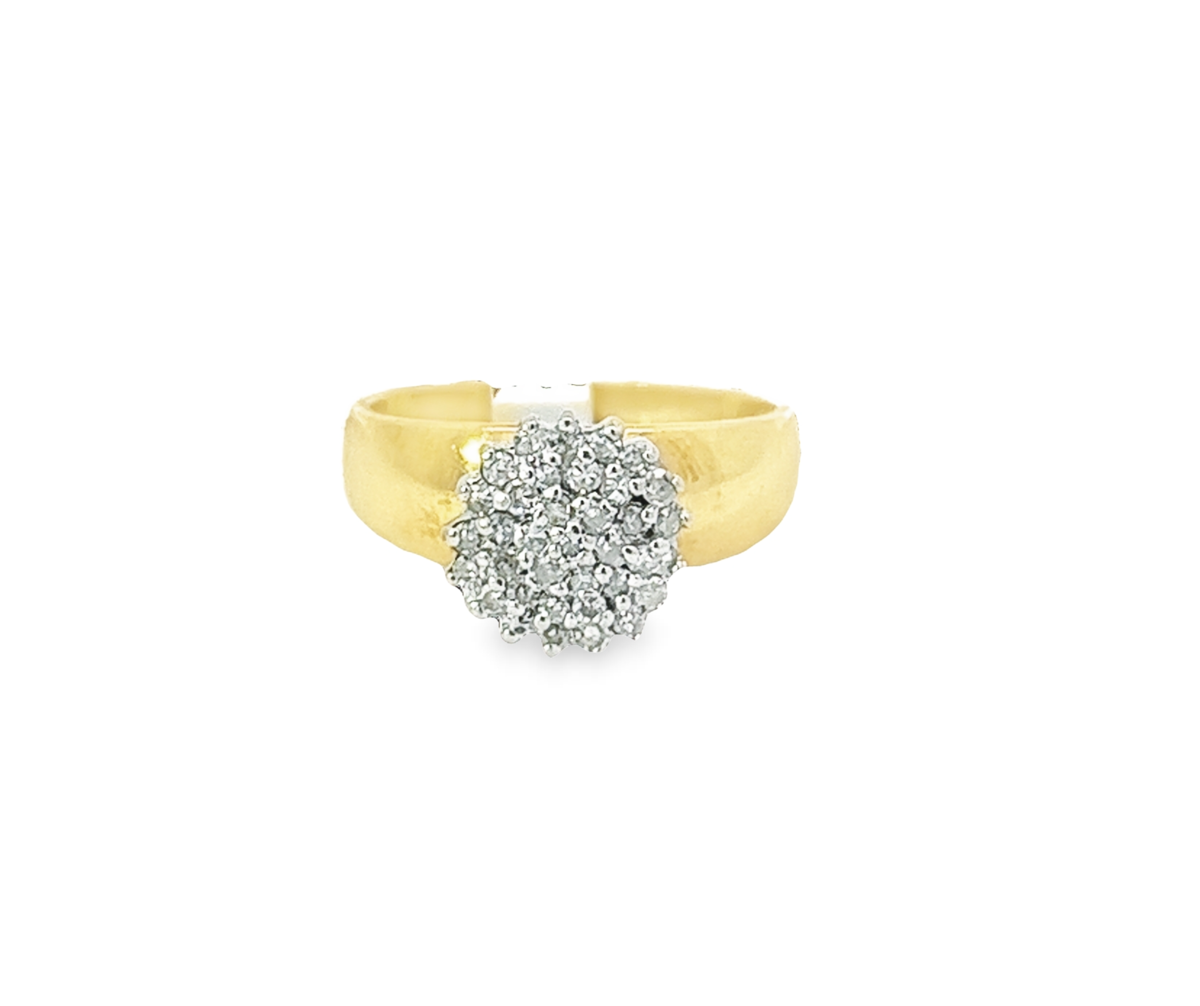 10K Yellow Gold Diamond Cluster Ring 002-100-02132 | Tena's Fine ...