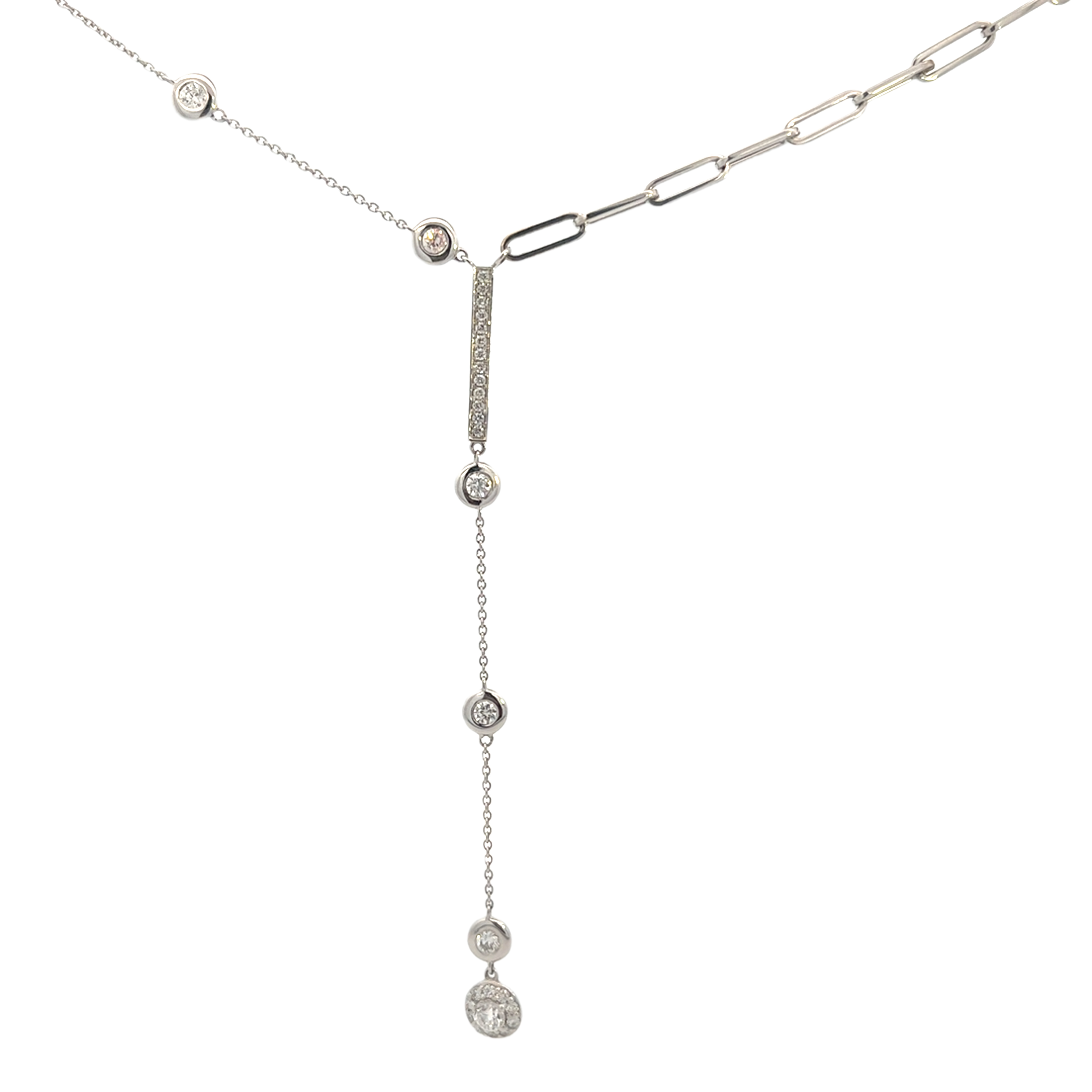 1.00CTW 14K WG Mined Diamond Paperclip/Diamonds By The Yard | The Ring ...