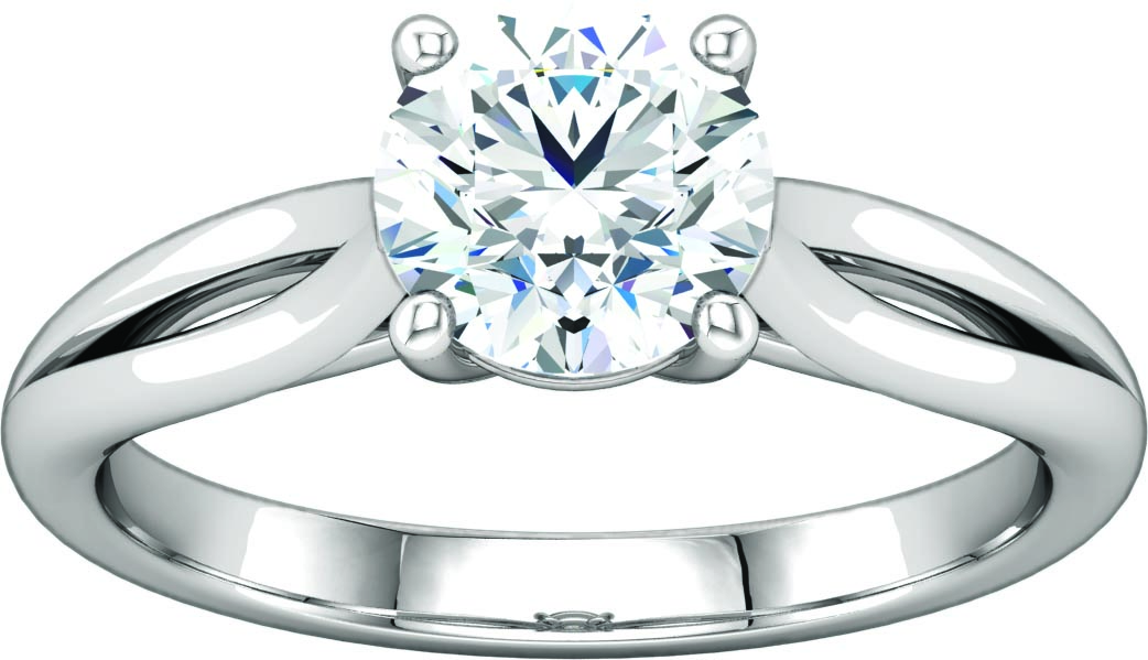 Split Shank Solitaire Engagement Ring 001-399-00043 | The Ring Austin ...