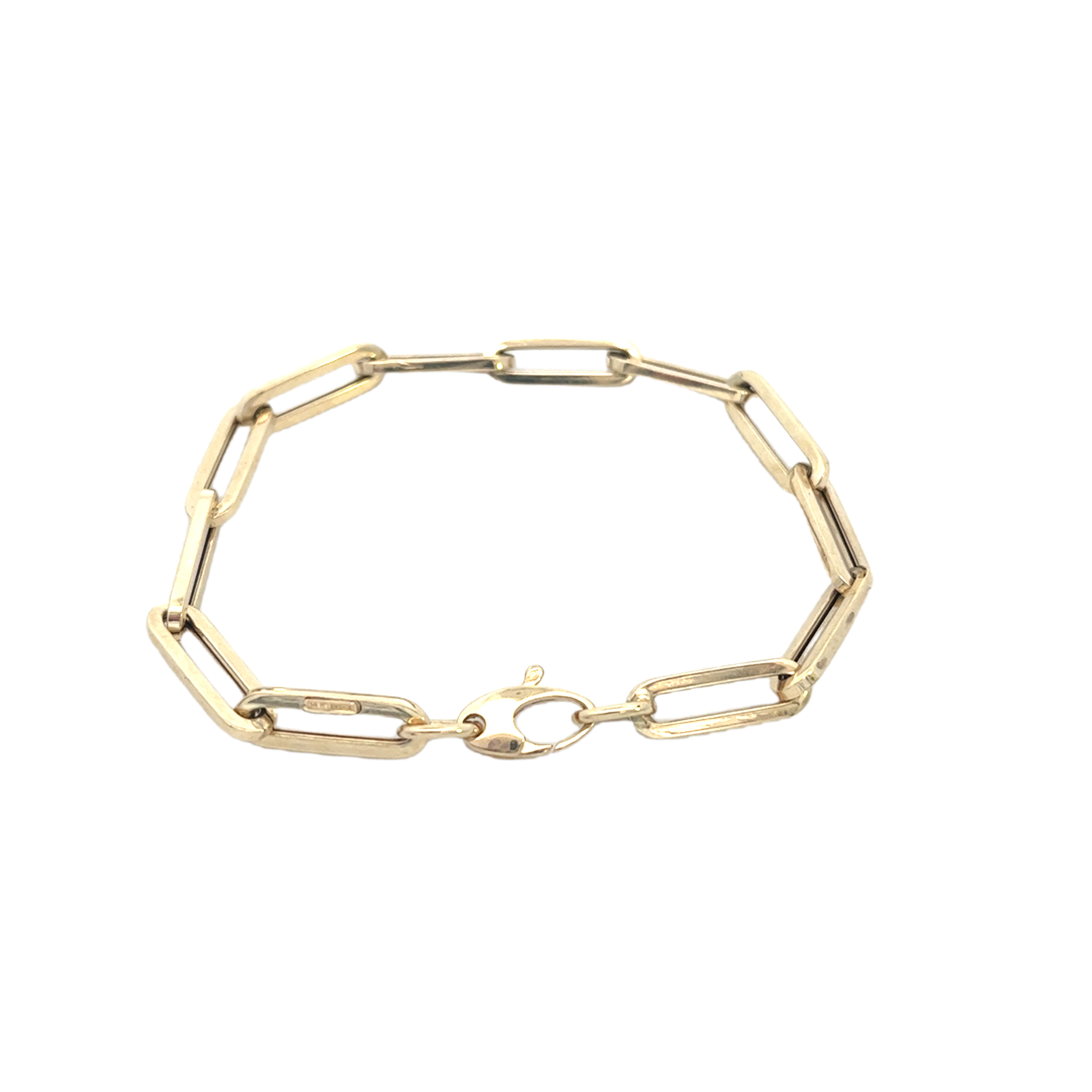 paperclip bracelet solid gold