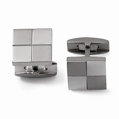 Chisel Titanium Square Cuff Links 002-656-00001 - Cuff Links | The Ring Austin | Round Rock, TX