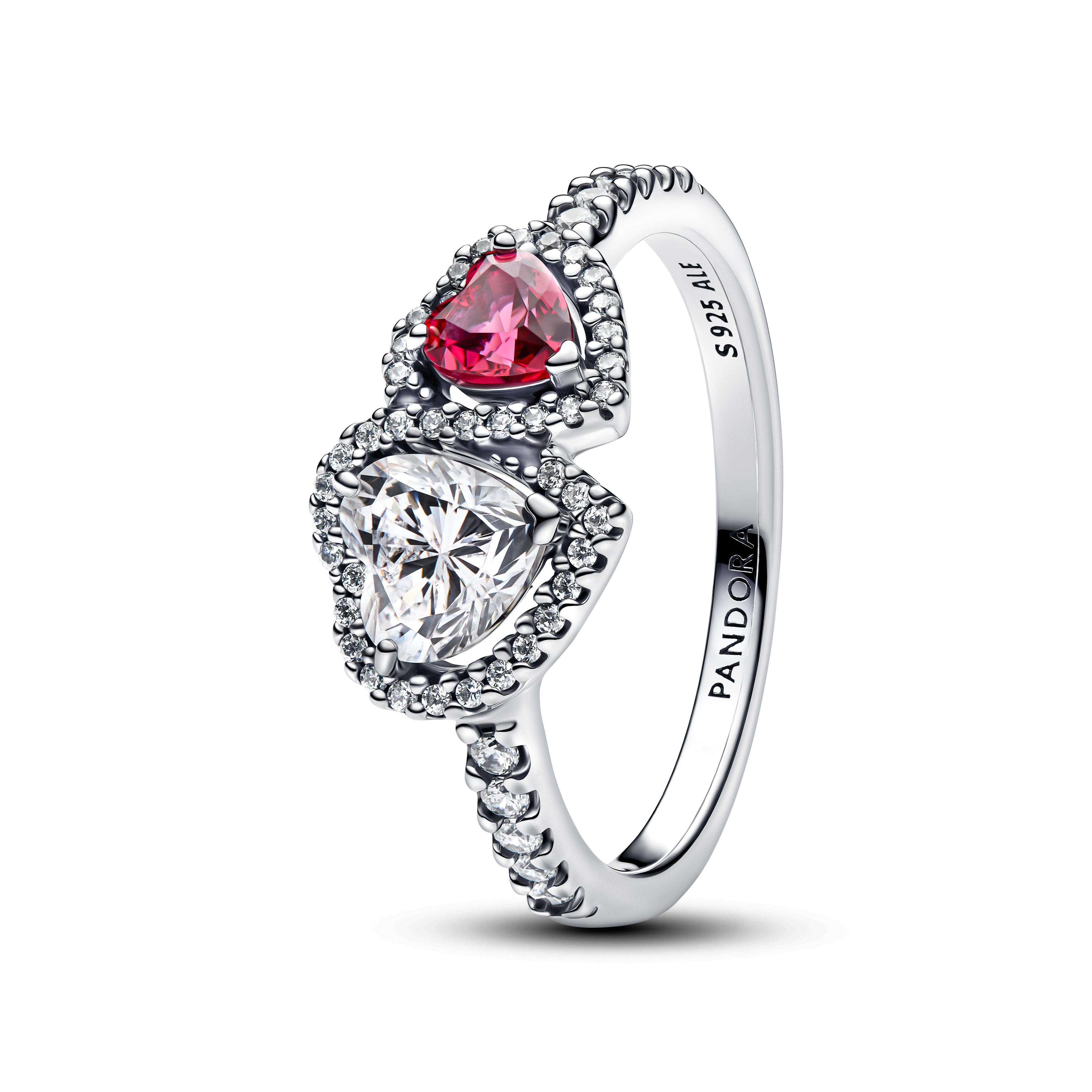 Pandora Halo Hearts Ring Sterling Silver 6