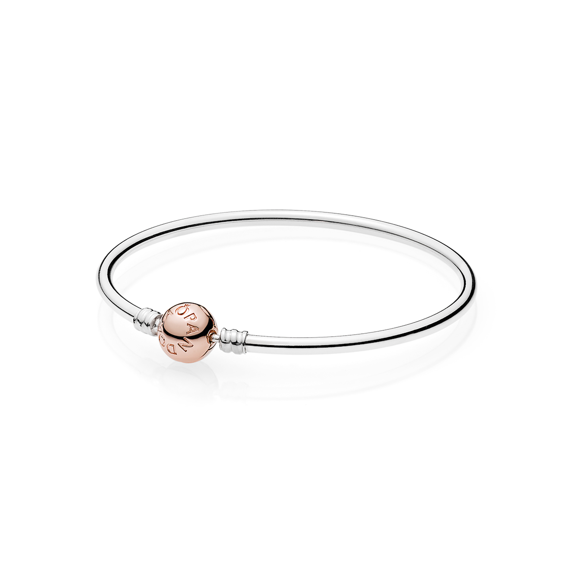 Sparkling Crown O Clasp Snake Chain Charm Bracelet In