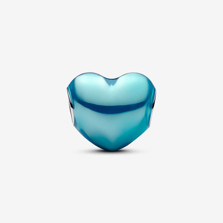 Pandora Pandora Metallic Sky Blue Heart Charm 001-920-22047 | Tipton's ...