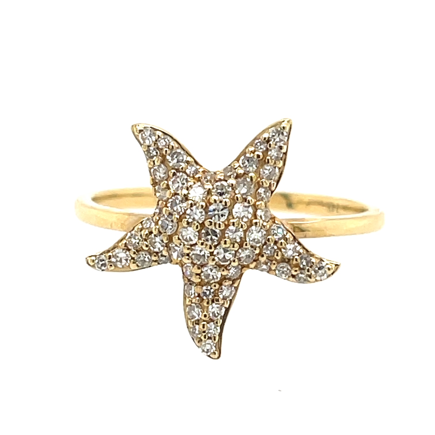 diamond starfish ring
