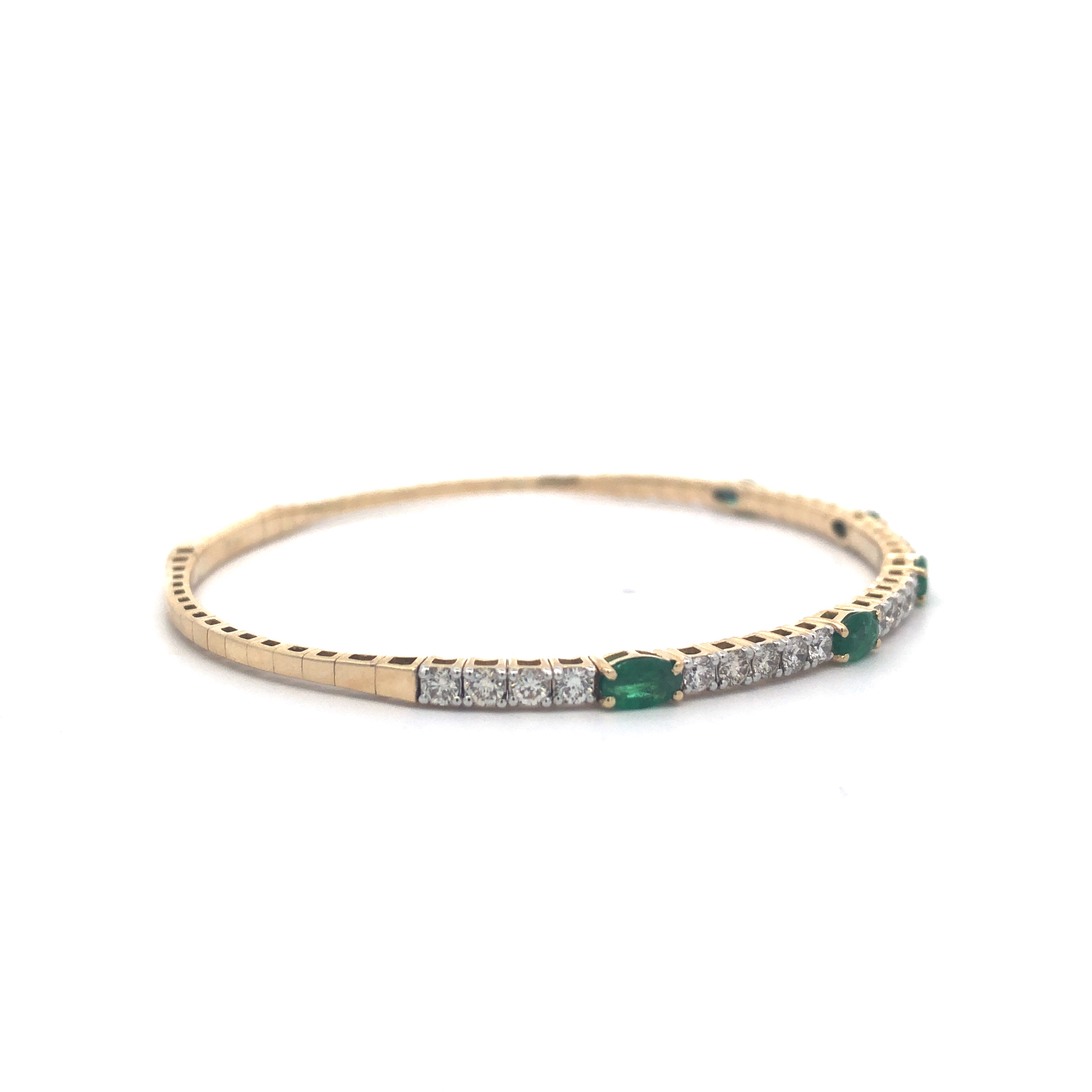 emerald and diamond bangle