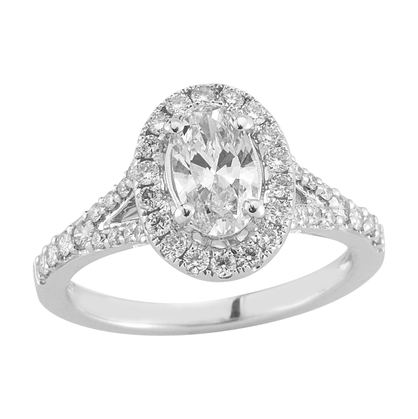 Paramount Gems Diamond Ring Oval 001-107-00080 14KW | Van Atkins ...