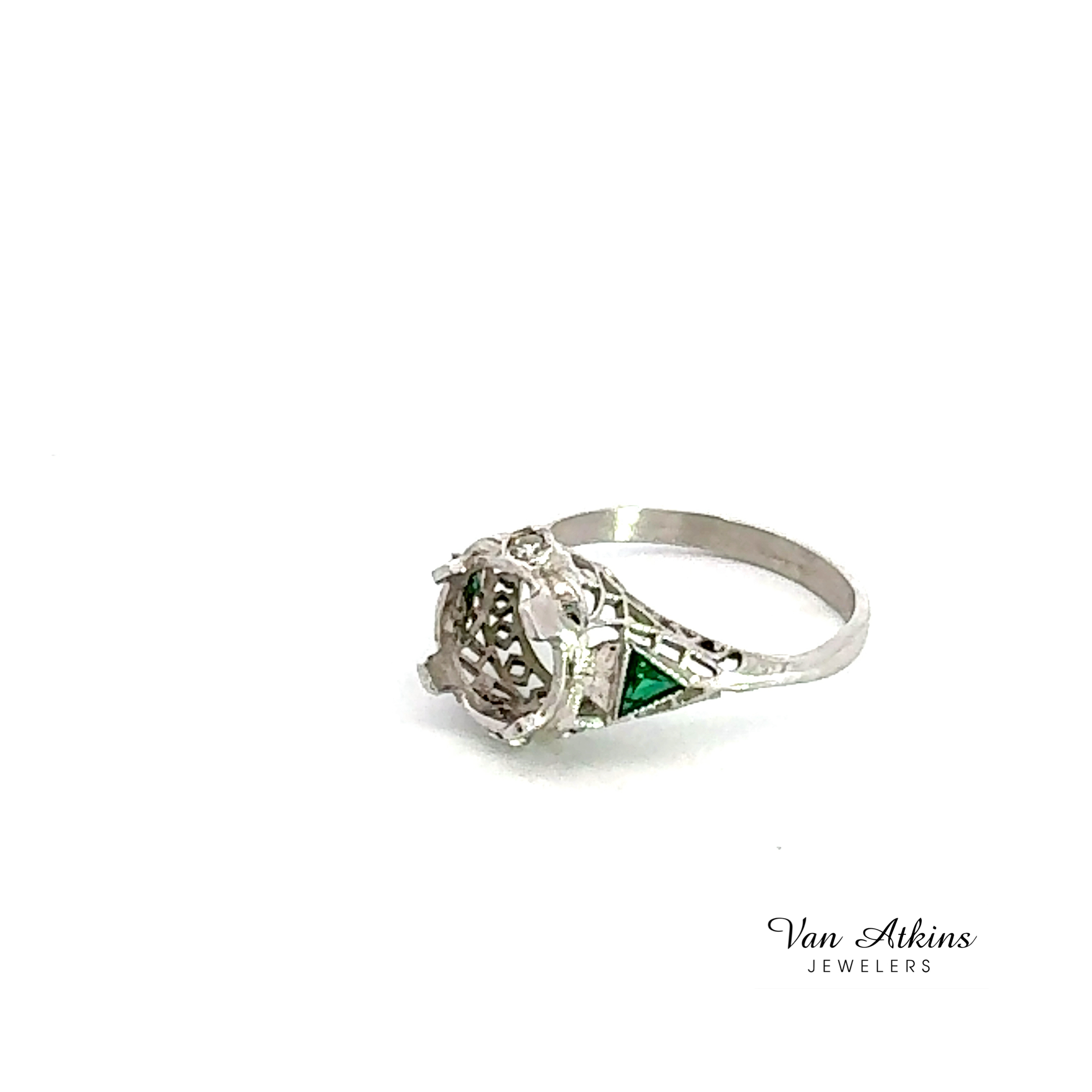 0.02 Carat Estate Diamond Semi Mount Ring