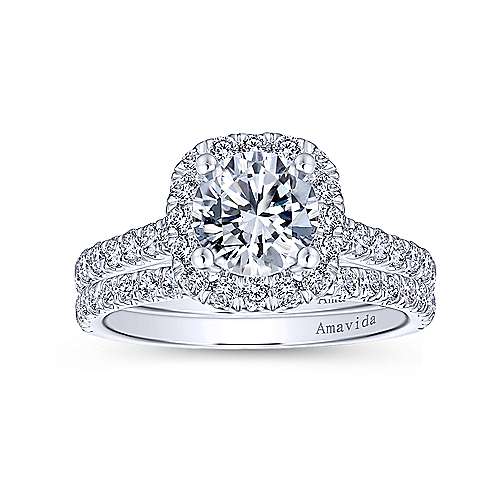 Amavida 18K White Gold Diamond Engagement Ring 001-140-01110 | Your ...