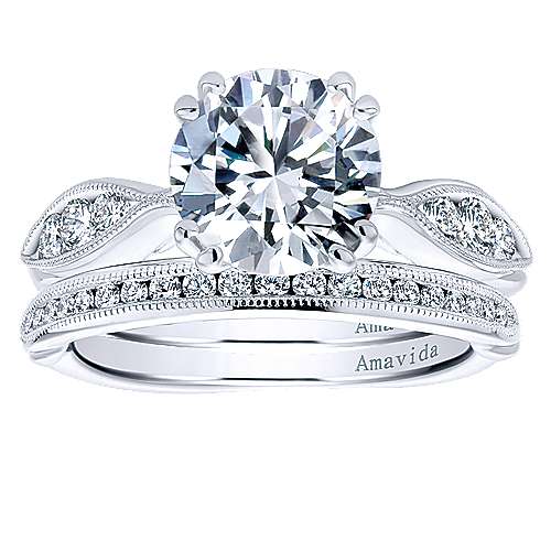 Amavida 18K White Gold Diamond Engagement Ring 001-140-01111 | Your ...