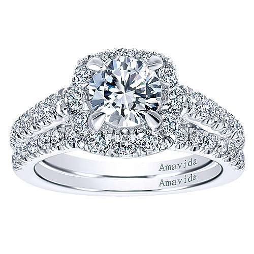 Amavida 18K White Gold Diamond Engagement Ring 001-140-01115 | Your ...