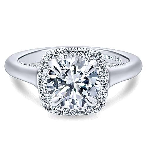 Amavida 18K White Gold Diamond Engagement Ring 001-140-01117 | Your ...