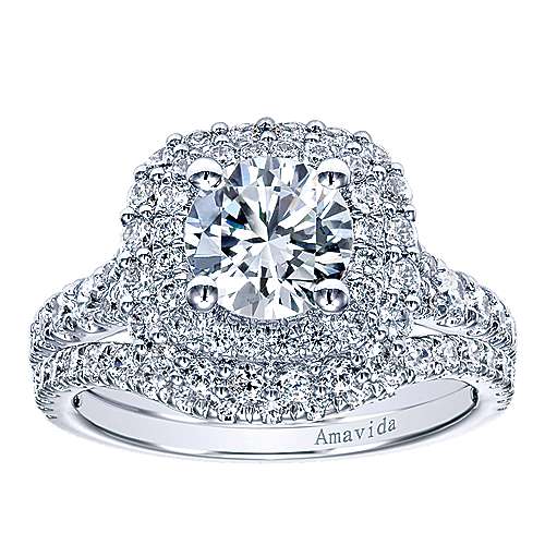 Amavida 18K White Gold Diamond Engagement Ring 001-140-01120 | Your ...