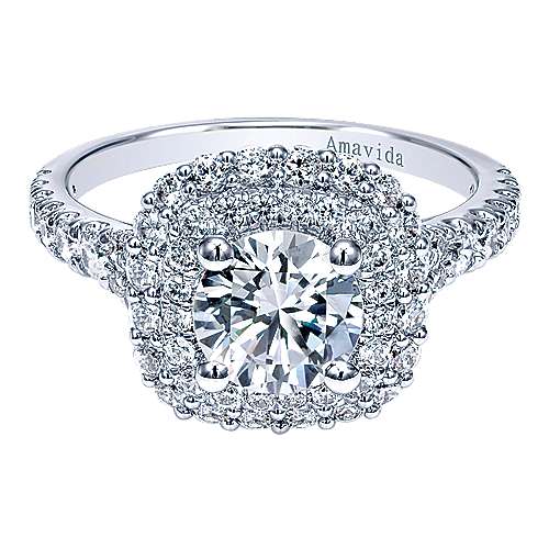 Amavida 18K White Gold Diamond Engagement Ring 001-140-01120 | Your ...