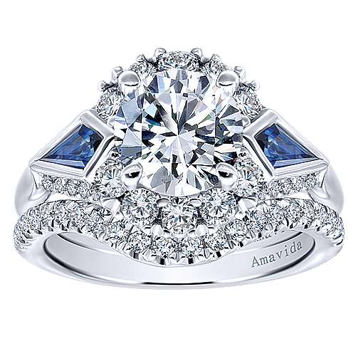 Amavida 18K White Gold Diamond Engagement Ring 001-140-01123 | Your ...